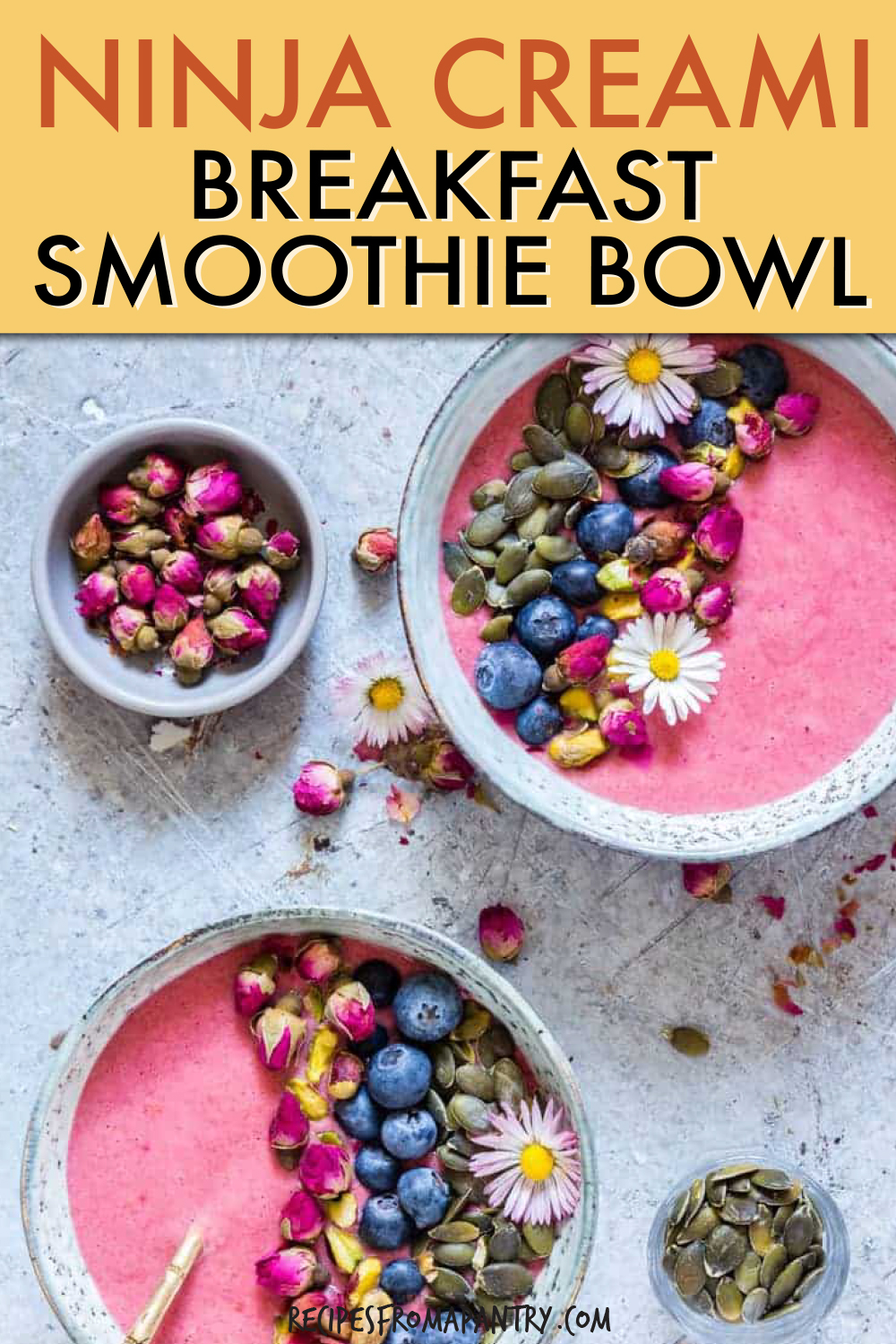 Strawberry Blueberry Smoothie Bowl - Ninja Creami Berry Smoothie Bowl ...