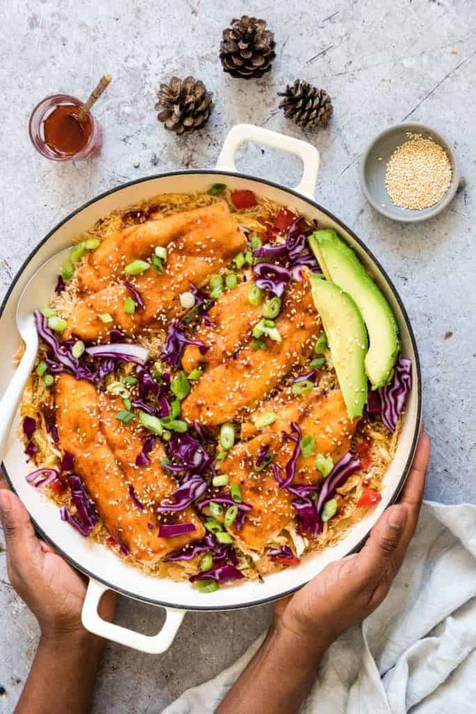 One Pot Asian Rice and Fish - Recipes From A Pantry