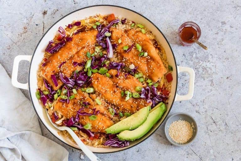 One Pot Asian Rice and Fish - Recipes From A Pantry