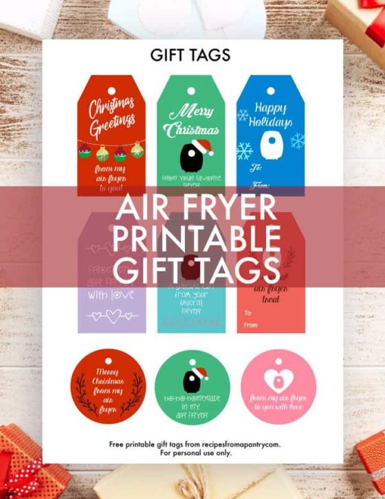 Free Air Fryer Printable Gift Tags | Recipes From A Pantry
