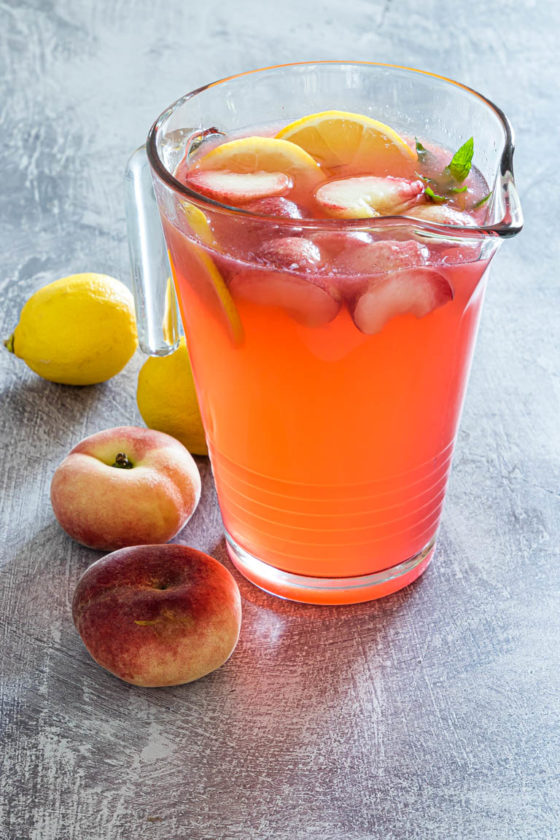 Easy Fresh Peach Lemonade - Recipes From A Pantry