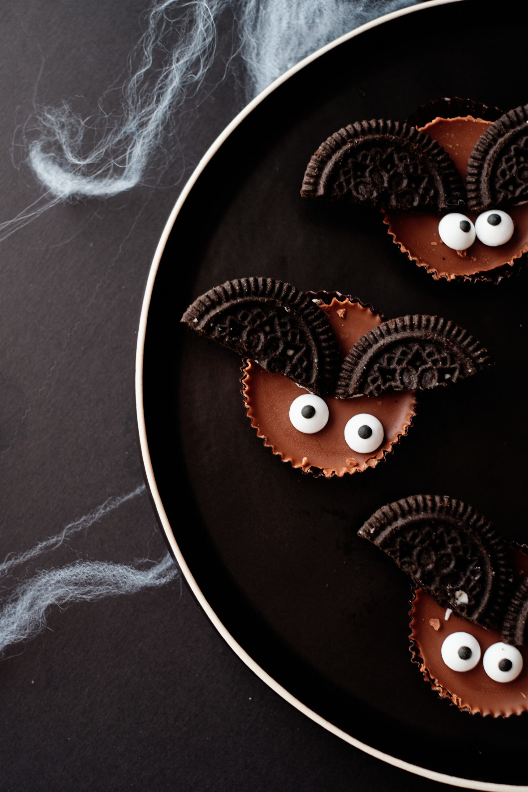 Halloween Bat Cookies (No Bake) - Recipes From A Pantry