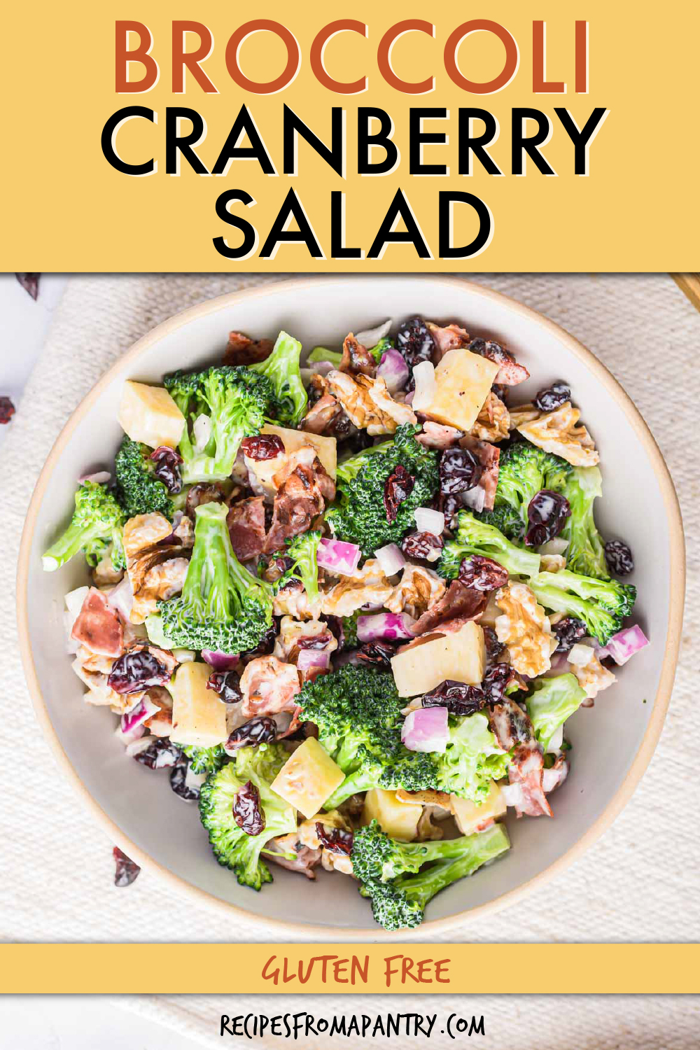 Broccoli Cranberry Salad - Recipes From A Pantry