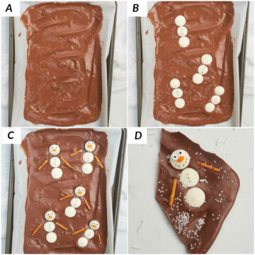 Melted Snowman Chocolate Bark - Recipes From A Pantry