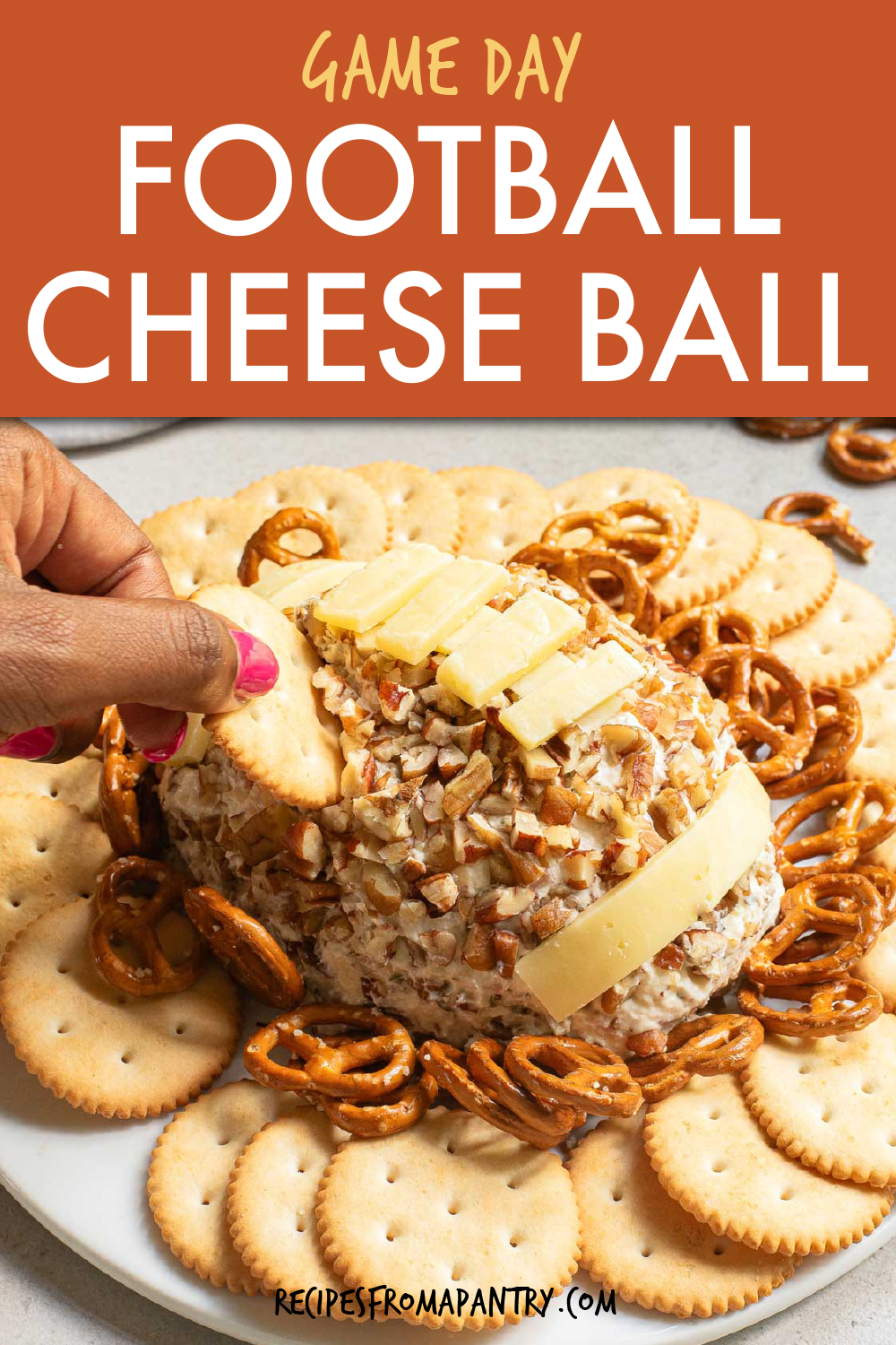 Football Cheese Ball - Recipes From A Pantry