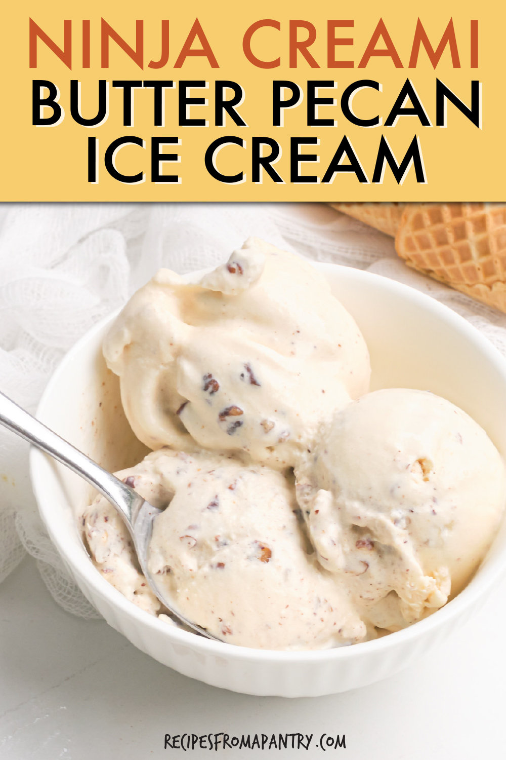 Ninja Creami Butter Pecan Ice Cream - Recipes From A Pantry