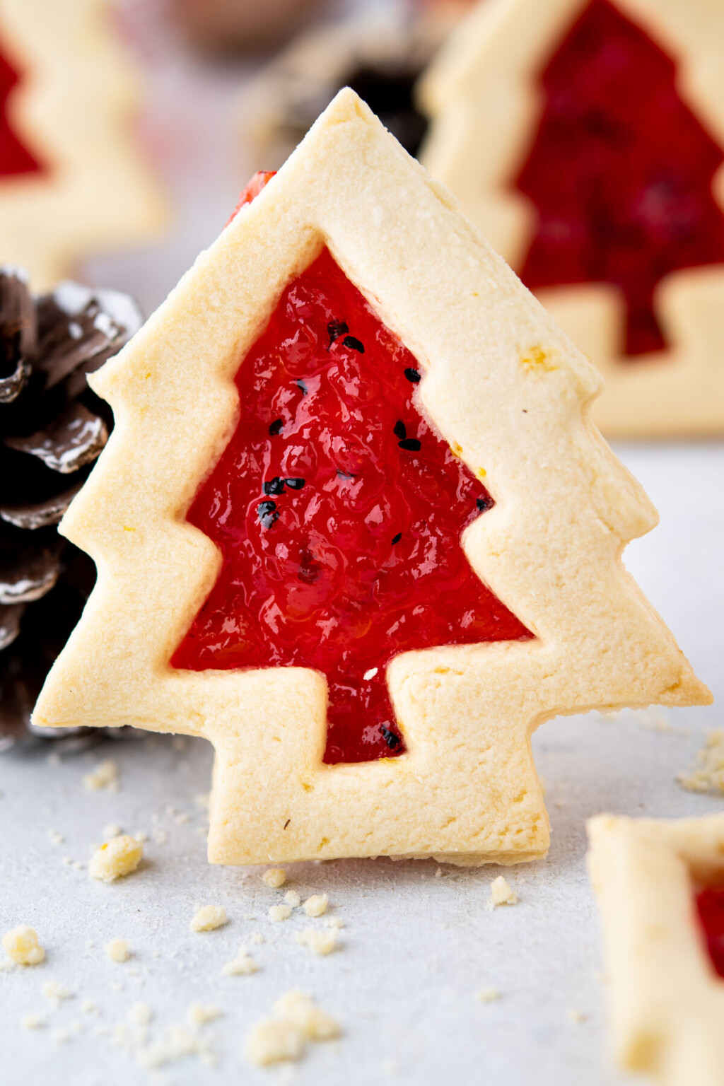 Christmas Tree Linzer Cookies - Recipes From A Pantry