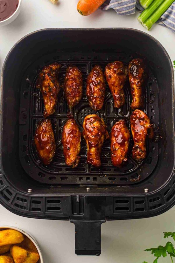 Air Fryer BBQ Chicken Wings - Recipes From A Pantry