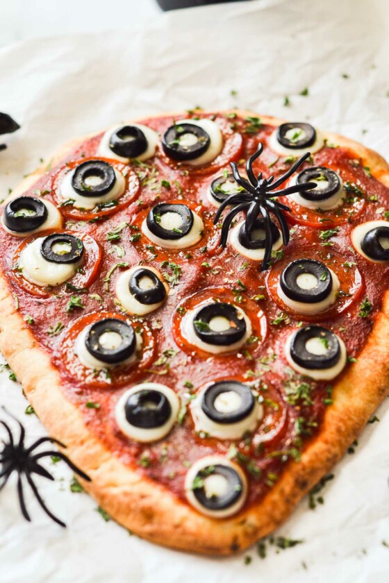Monster Eyeball Halloween Pizza - Recipes From A Pantry