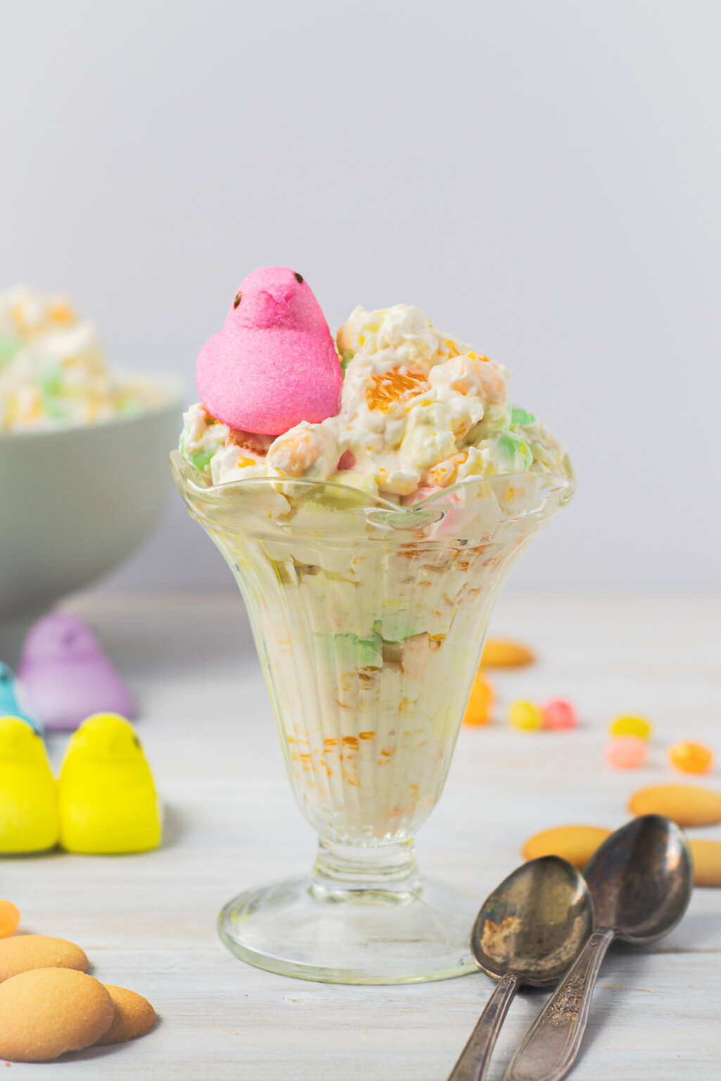 5 Minute Easter Fluff Salad - Recipes From A Pantry