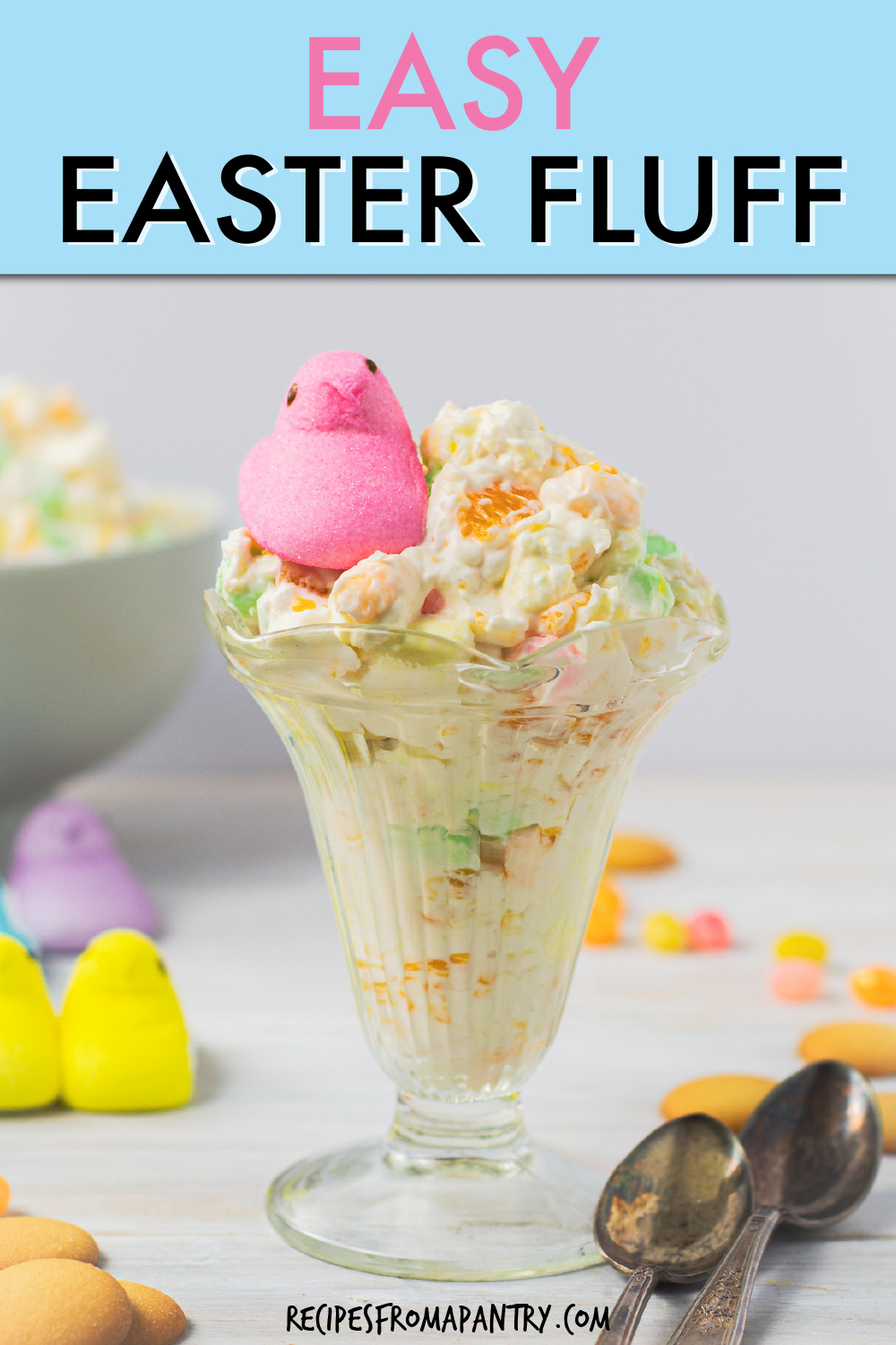 5 Minute Easter Fluff Salad - Recipes From A Pantry